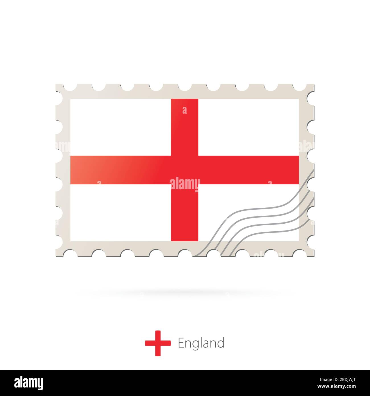 Postage stamp with the image of England flag. England Flag Postage on ...