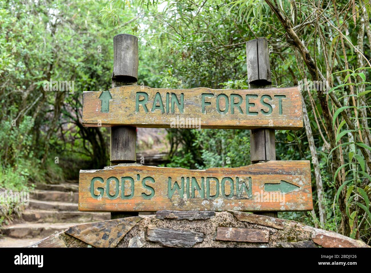 God's Window Sign Board on Panorama Route at Mpumalanga, South Africa ...