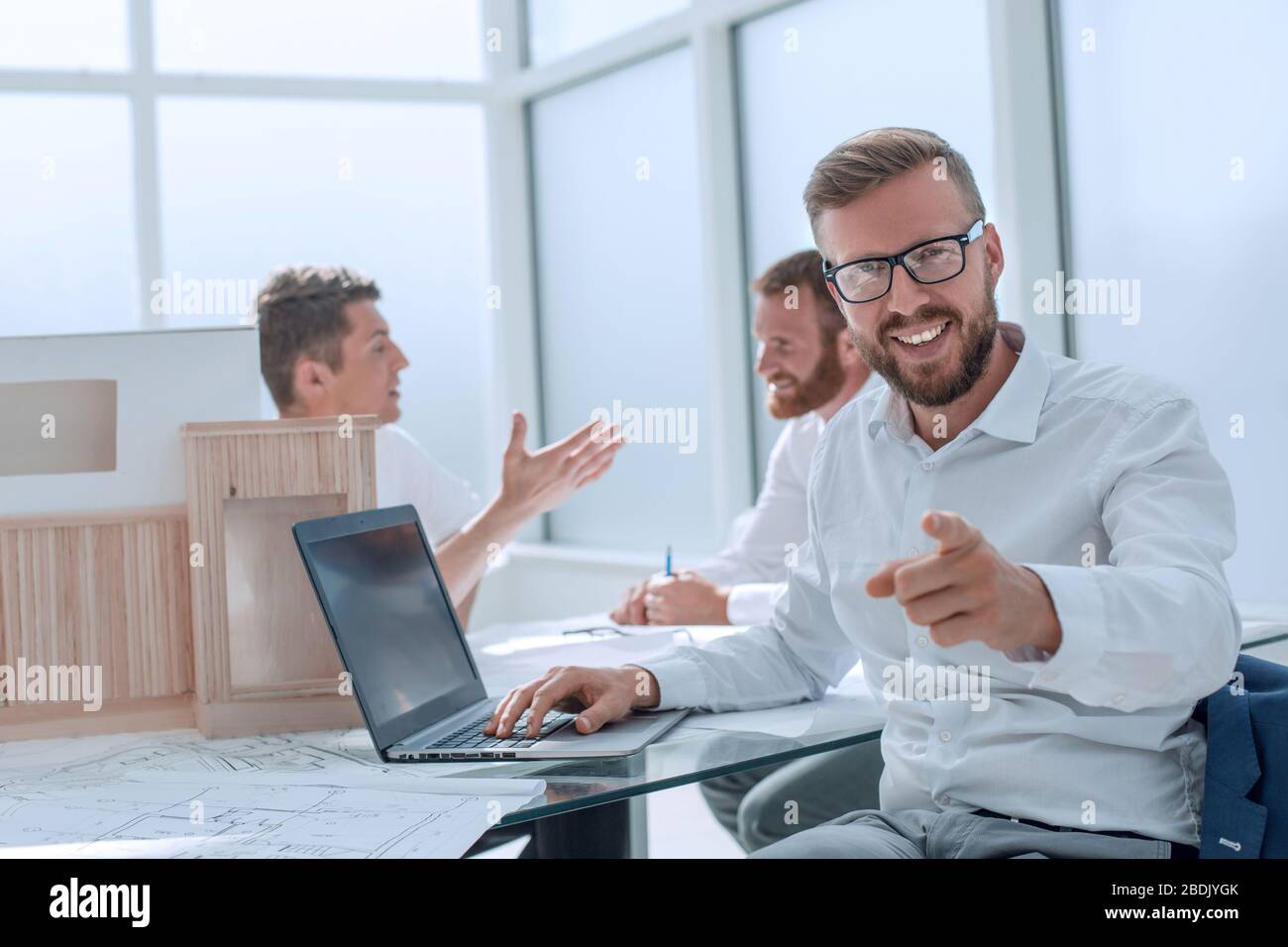 Interior busy design office staff hi-res stock photography and images ...