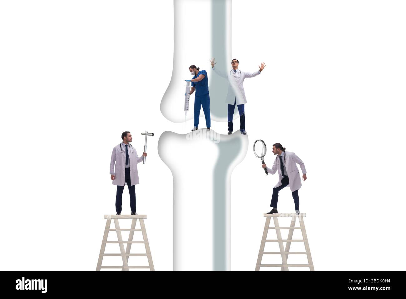 The doctors treating the bone joint Stock Photo - Alamy