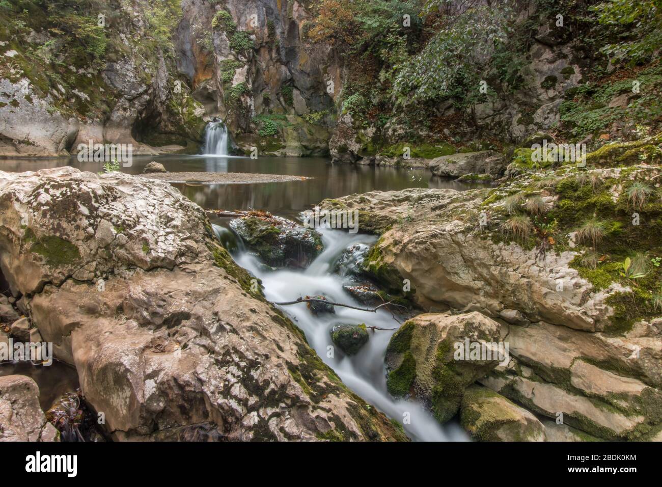 Small waterfall in beautiful gorge Stock Photo - Alamy