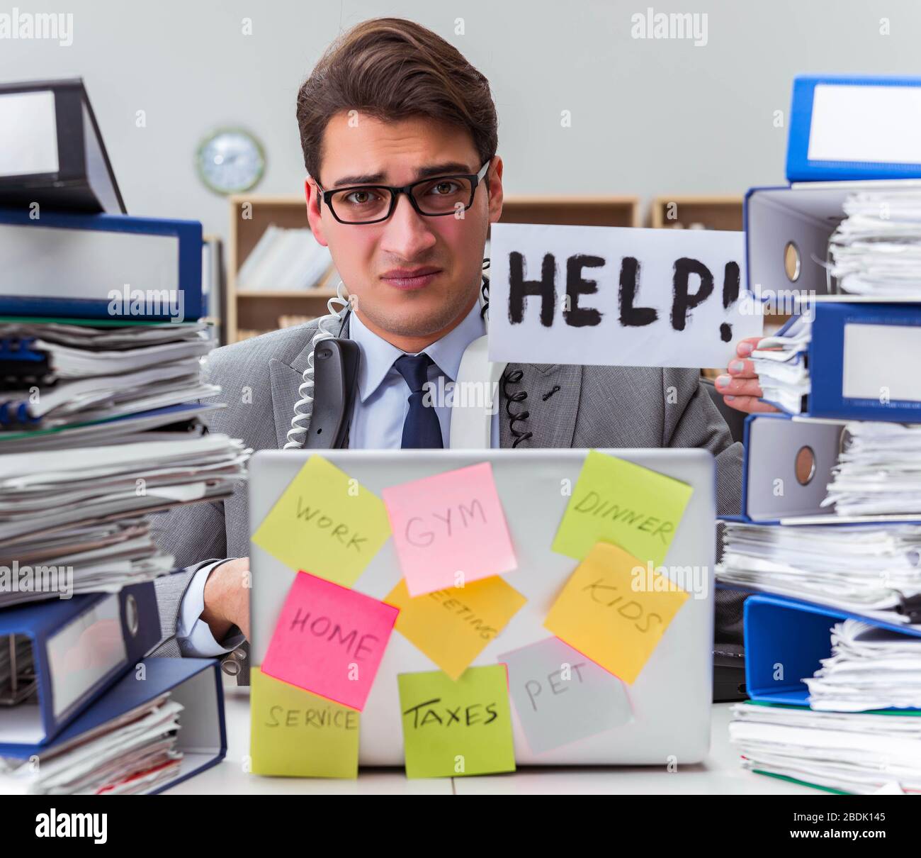 The busy businessman asking for help with work Stock Photo - Alamy