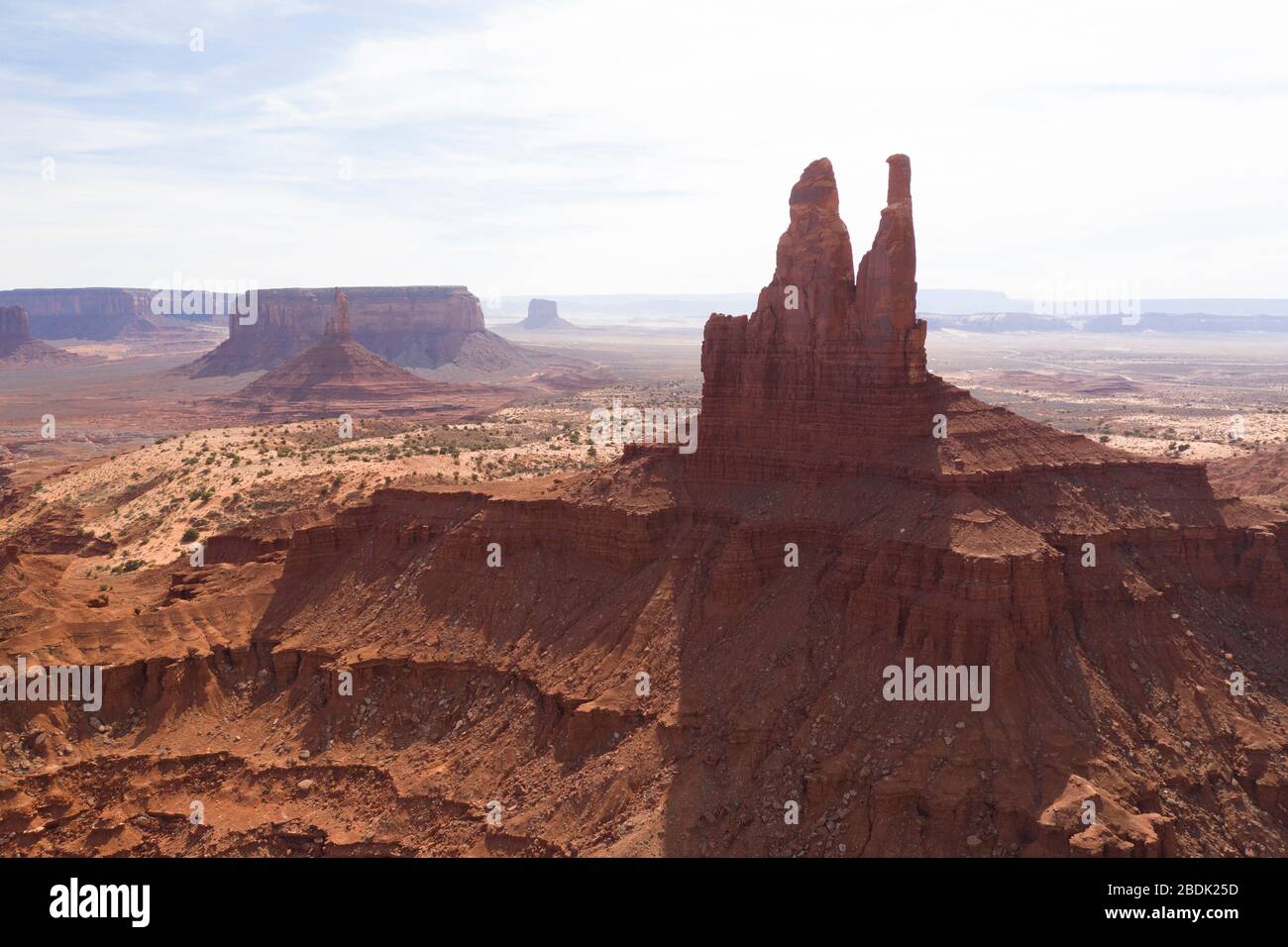 Aerial Panoramas of Desert Landscape of Iconic Monument Valley i Stock ...