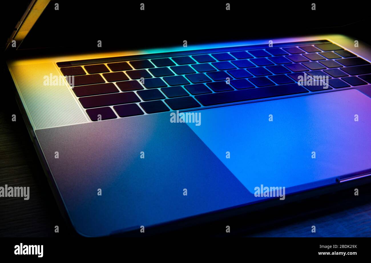 Modern Keyboard With Blank Keys Closeup Isolated With Beautiful ...