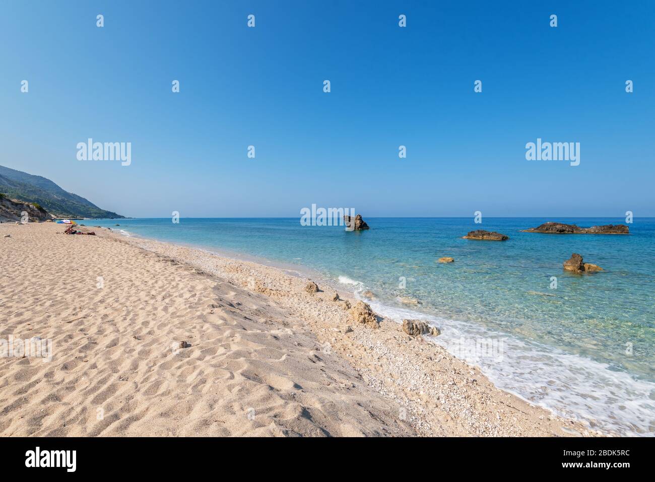 Kathisma Beach, Lefkada Island, Greece. Kathisma Beach is one of the ...