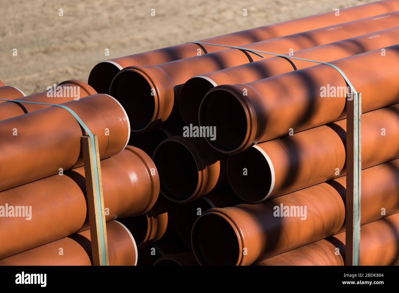 construction pipes on an construction site Stock Photo - Alamy