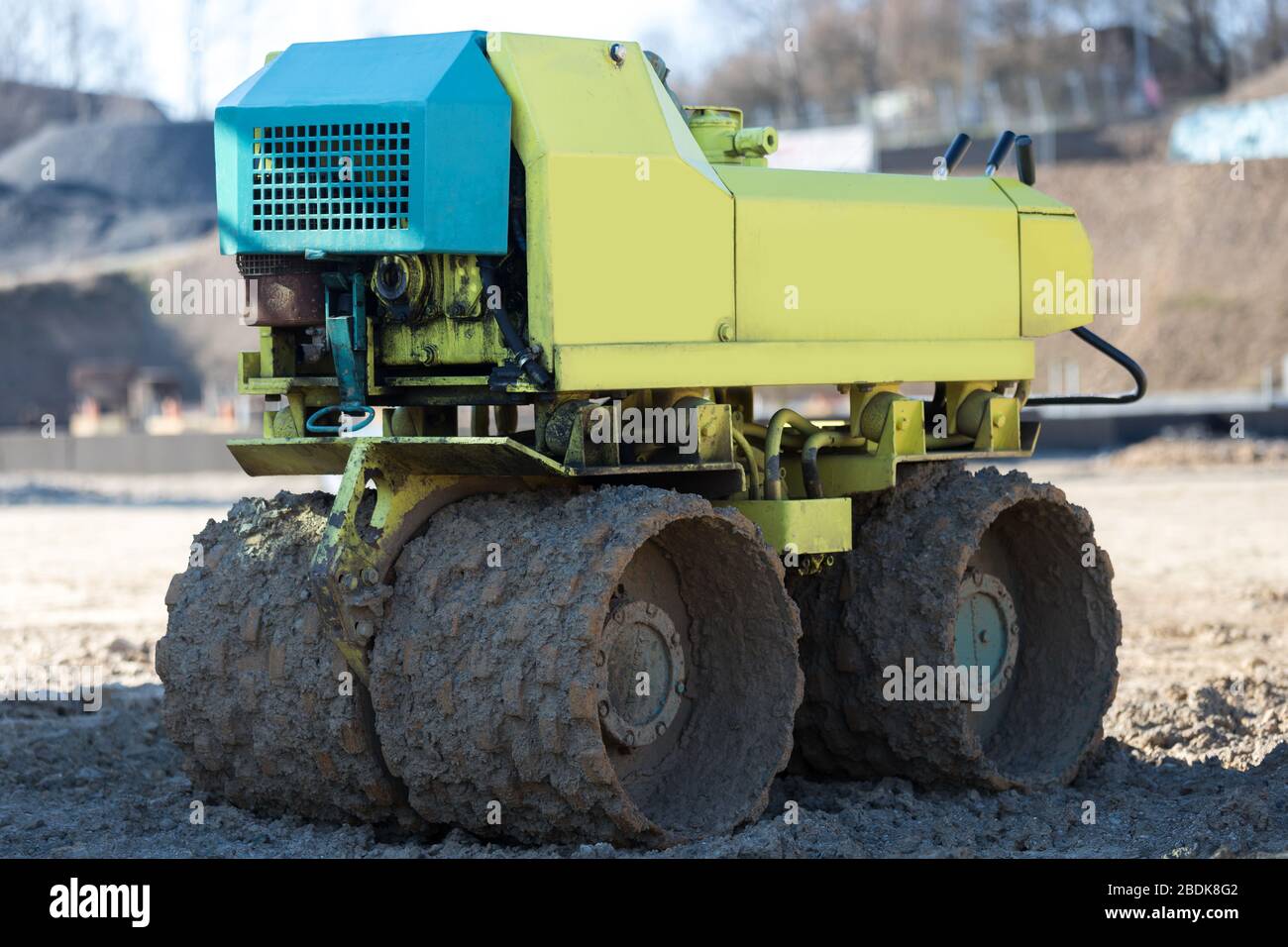 a small compressor on a construction site Stock Photo - Alamy