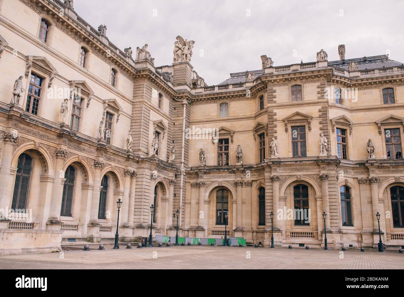 Paris, France : View of fragments of the Louvre buildings in the Louvre ...
