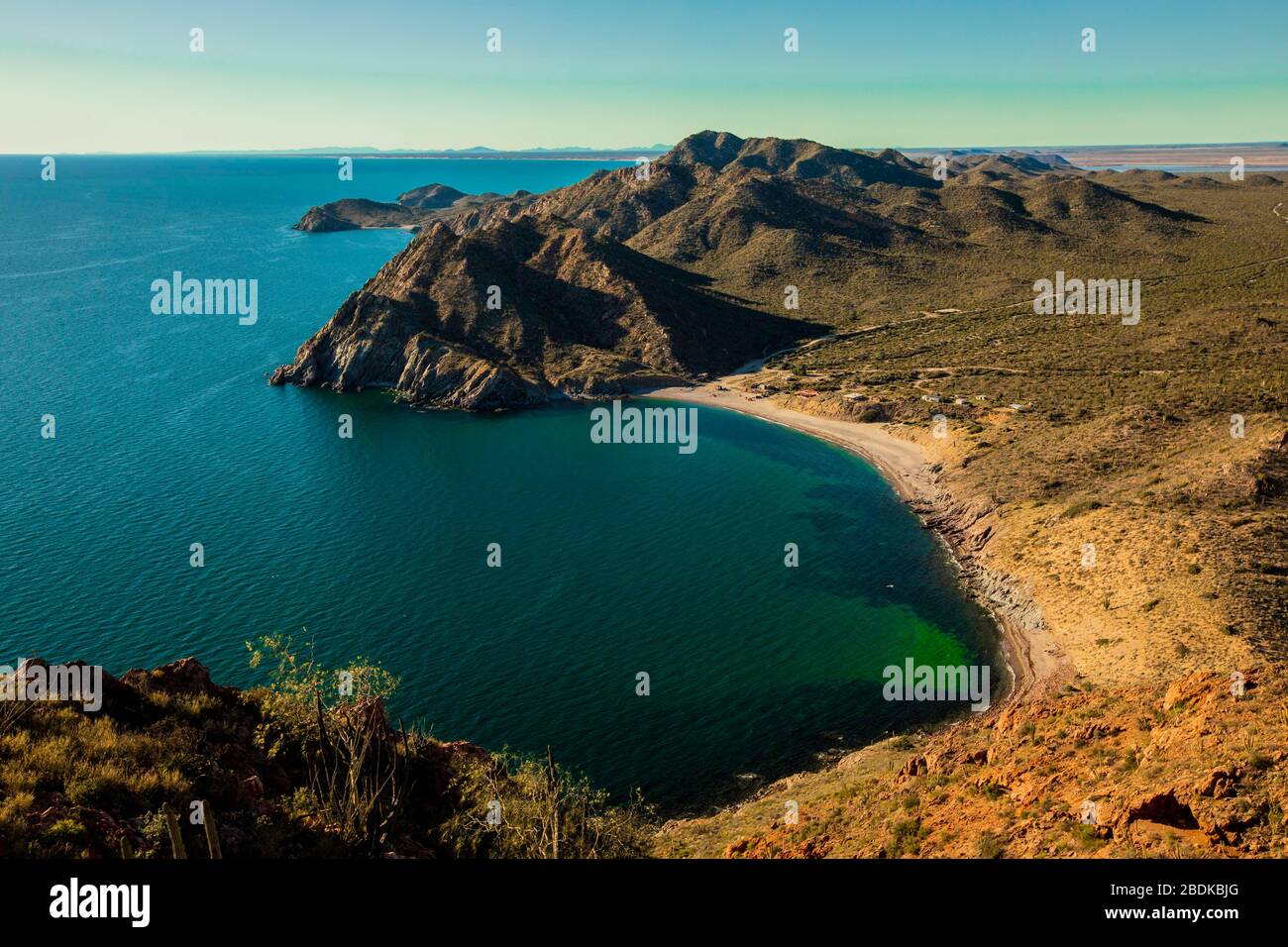 El Colorado beach,, Sonora Mexico, is located next to the Sonora desert ...