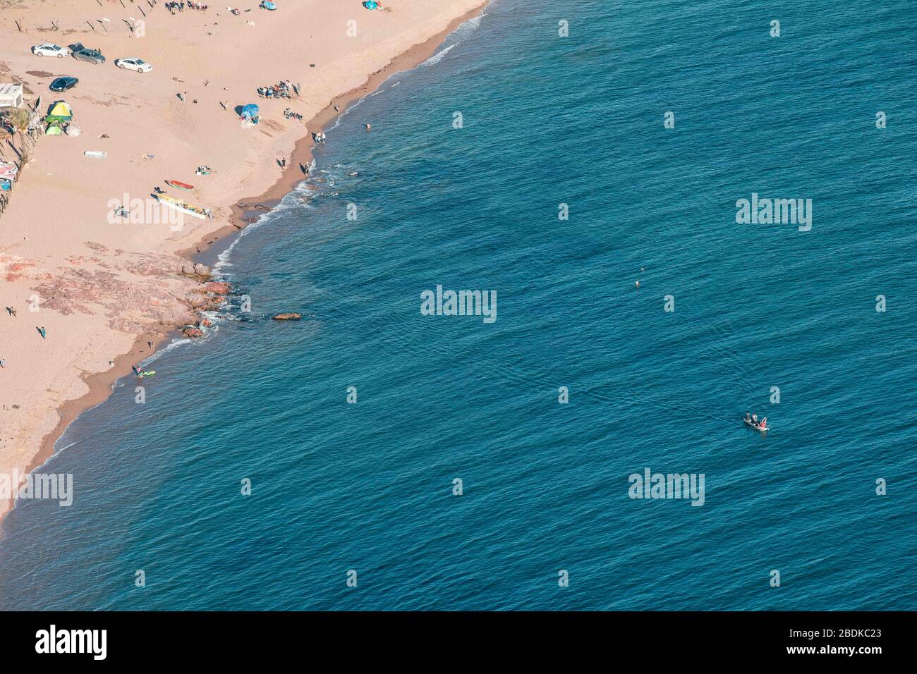 El Colorado beach,, Sonora Mexico, is located next to the Sonora desert ...