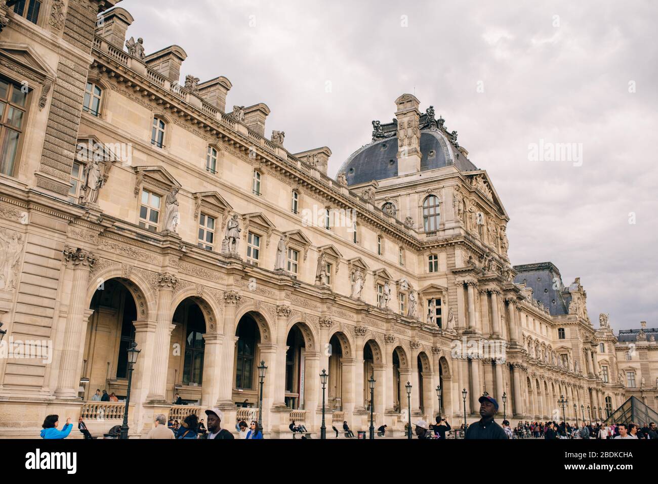 Paris, France : View of fragments of the Louvre buildings in the Louvre ...