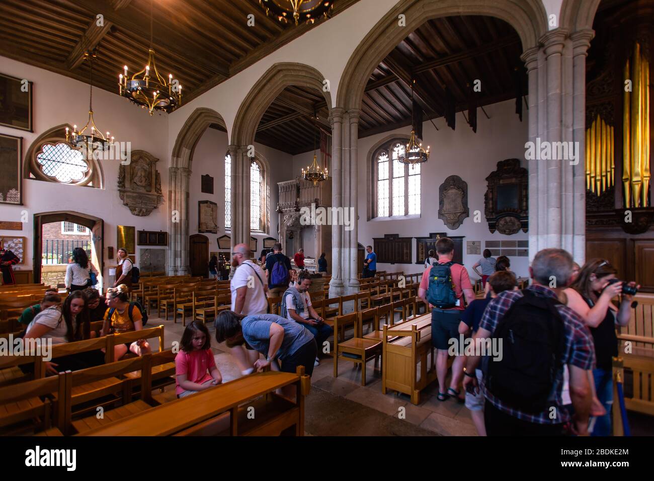 The interior of the Chapel Royal located inside the Tower of London, in ...