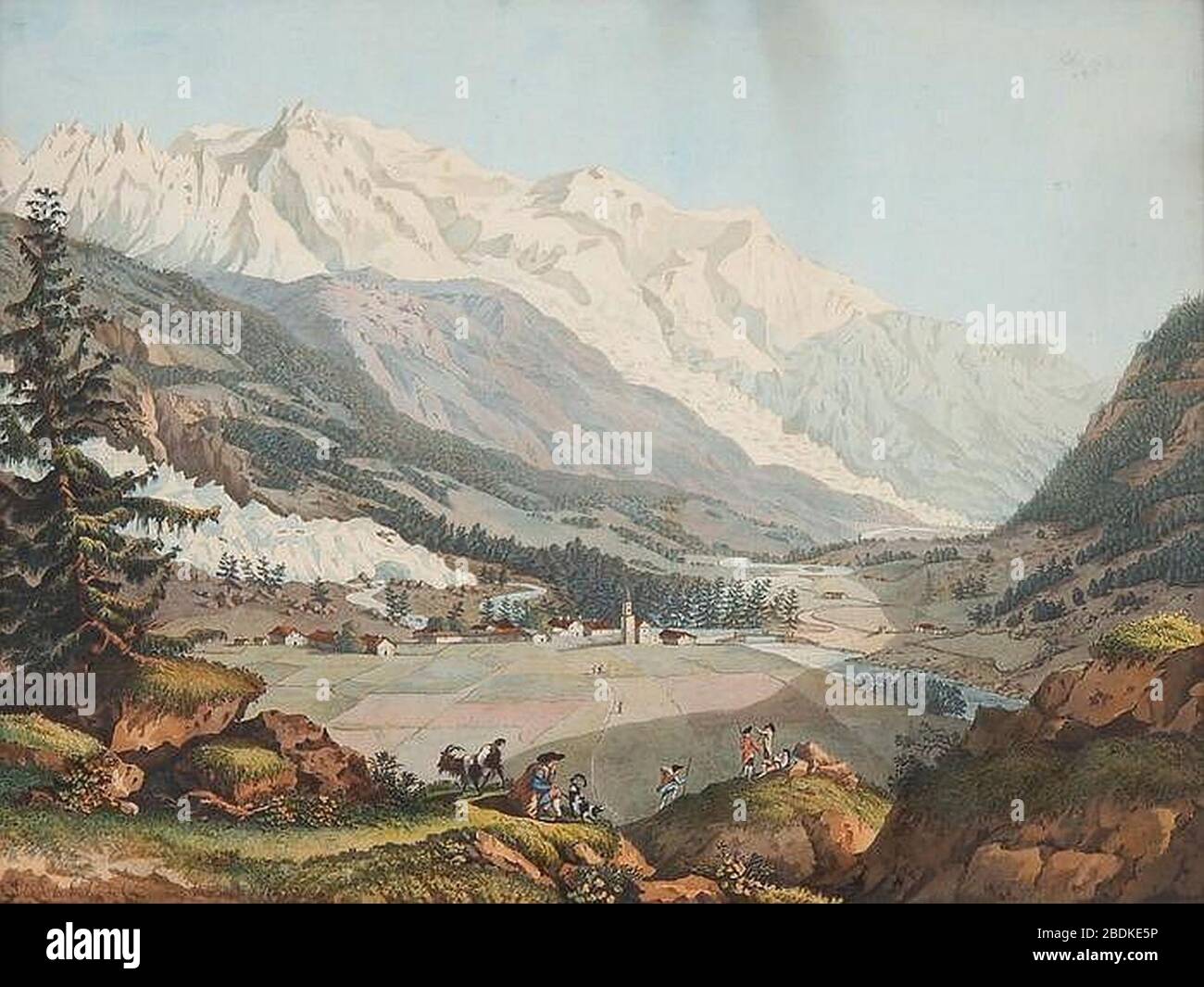 Carl Ludwig Hackert - Vue de la Valée de Chamouny pris près de l ...