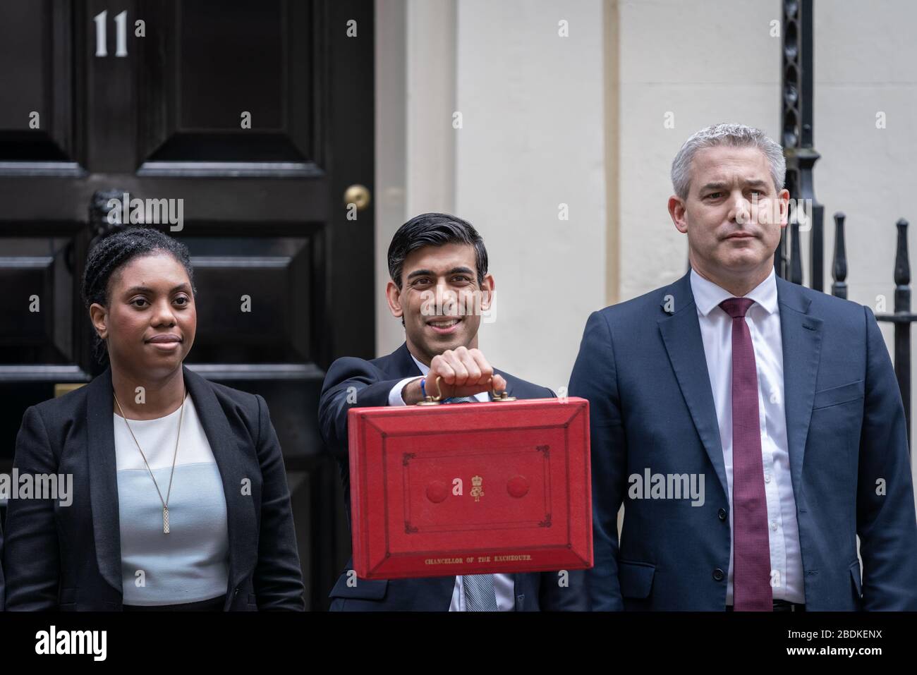 Budget 2020: Chancellor Rishi Sunak poses outside 11 Downing Street ...