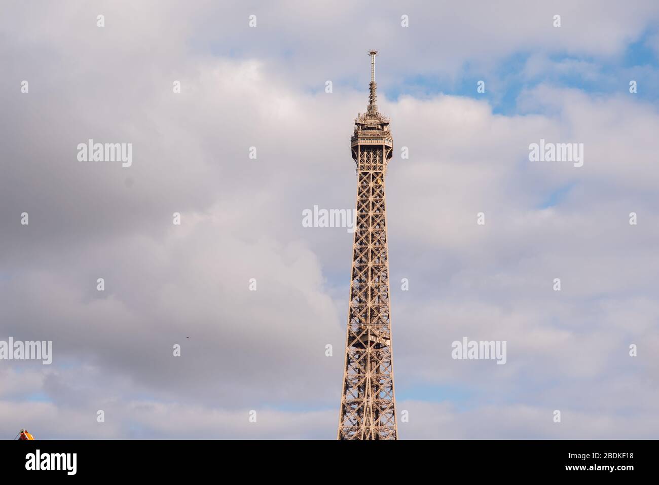Paris, France, a Fragment of the construction of the Eiffel tower, one ...