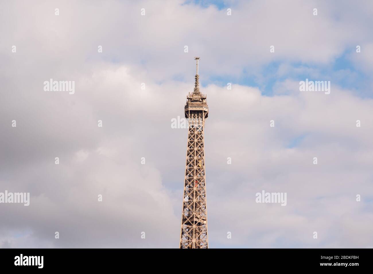 Paris, France, a Fragment of the construction of the Eiffel tower, one ...
