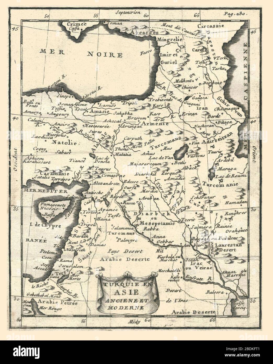 Géographie Buffier-carte de la Turquie d'Asie Stock Photo - Alamy