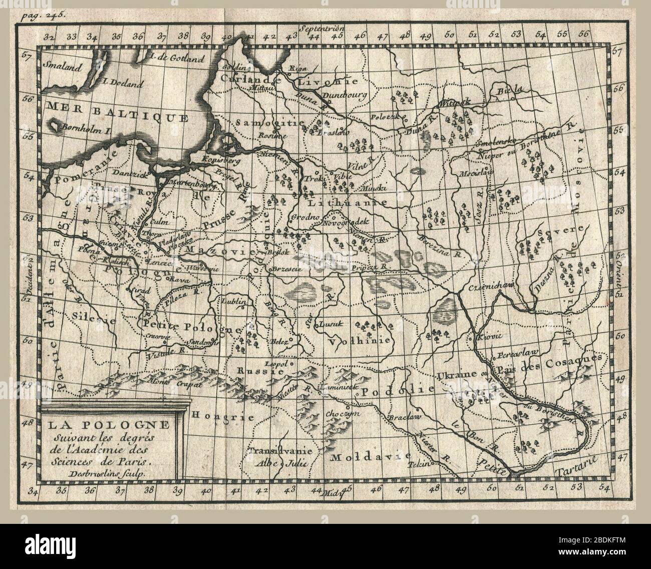 Géographie Buffier-carte de la Pologne Stock Photo - Alamy