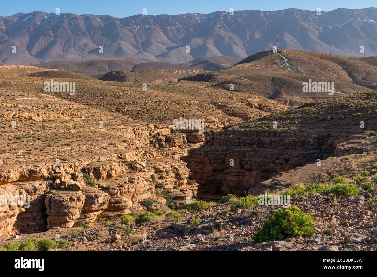Valley and Atlas Mountains in Midelt Morocco Stock Photo - Alamy