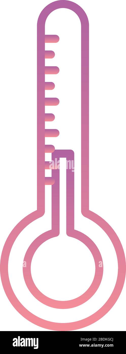Isolated thermometer instrument gradient style icon vector design Stock ...