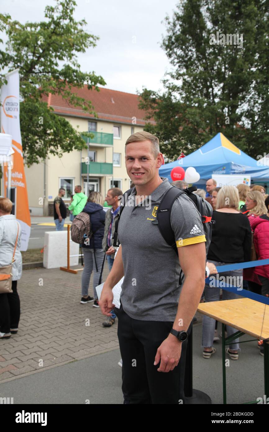Riesa Tag der Sachsen Candy Bauer Bob Olympia Sieger 07092019 Foto Wehnert Stock Photo - Alamy