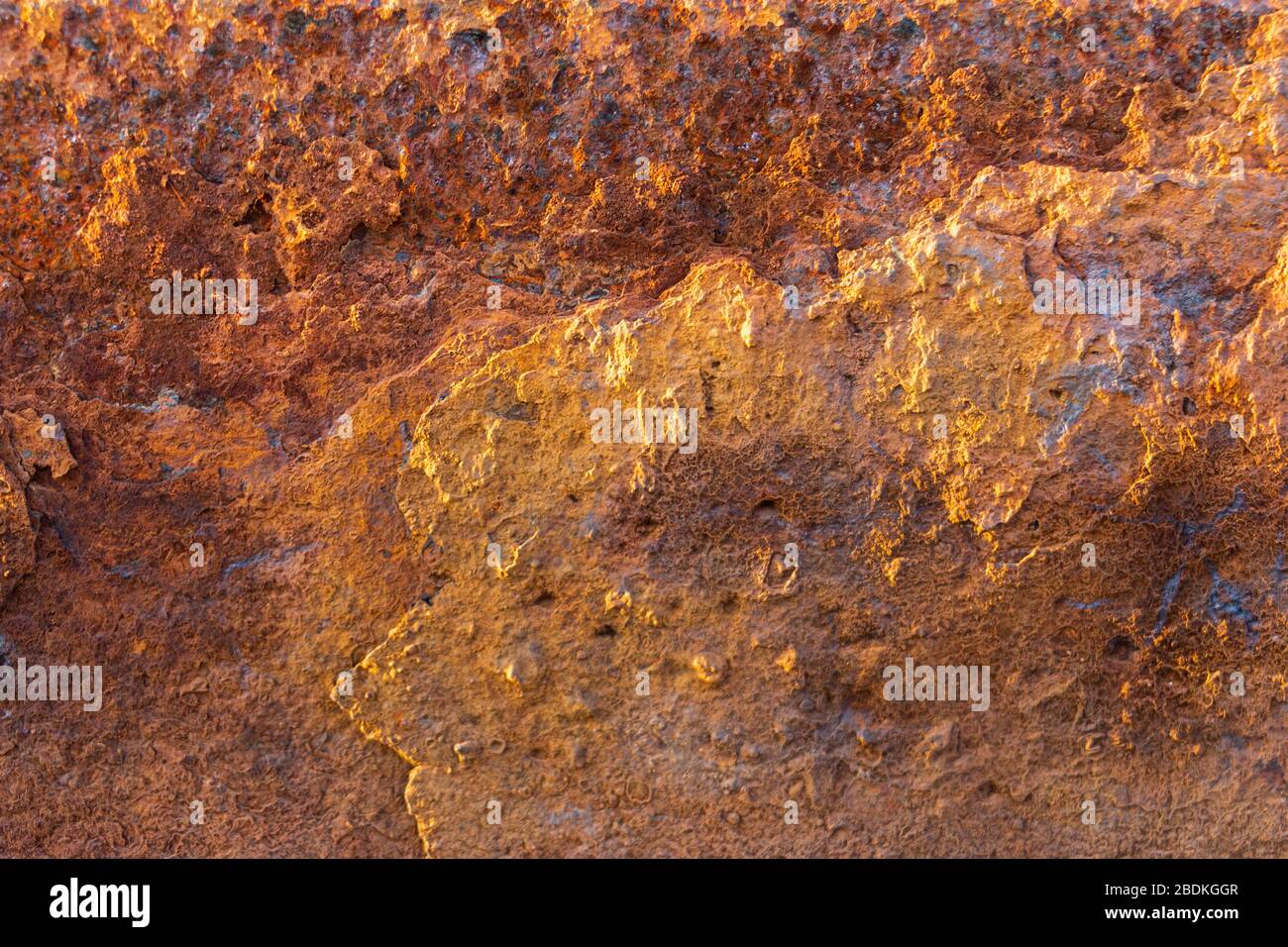 Heavily rusted and corroded metal sheet in an industrial area, suitable ...