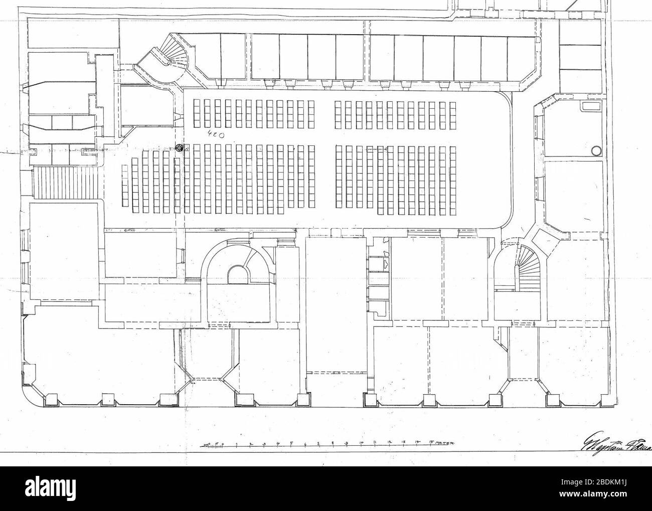 Götiska teatern ritning 1911 Stock Photo - Alamy