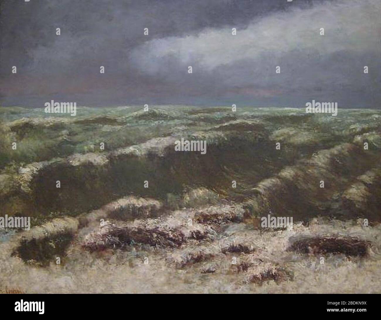 Gustave Courbet - Mer Orageuse MNBA Stock Photo - Alamy