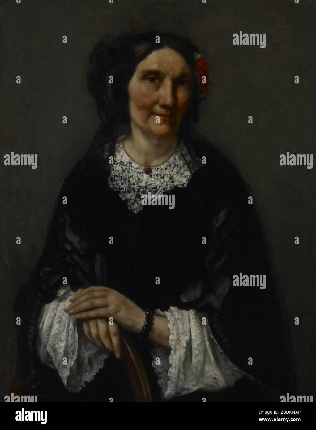 Gustave Courbet - Portrait Of Anika Psalmon, Mrs. Robin Stock Photo - Alamy