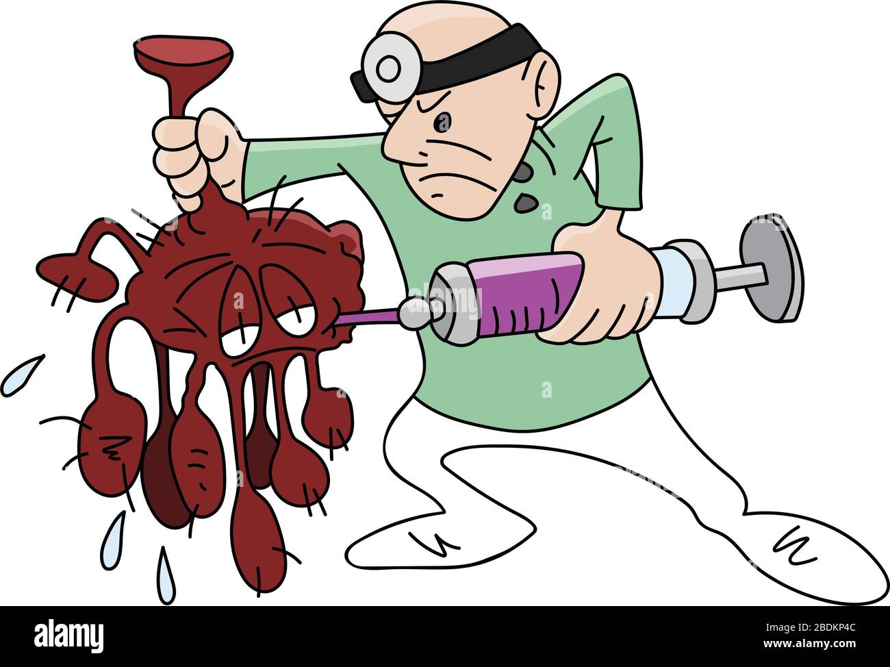 dangerous and infectious corona virus cartoon vector illustration Stock ...