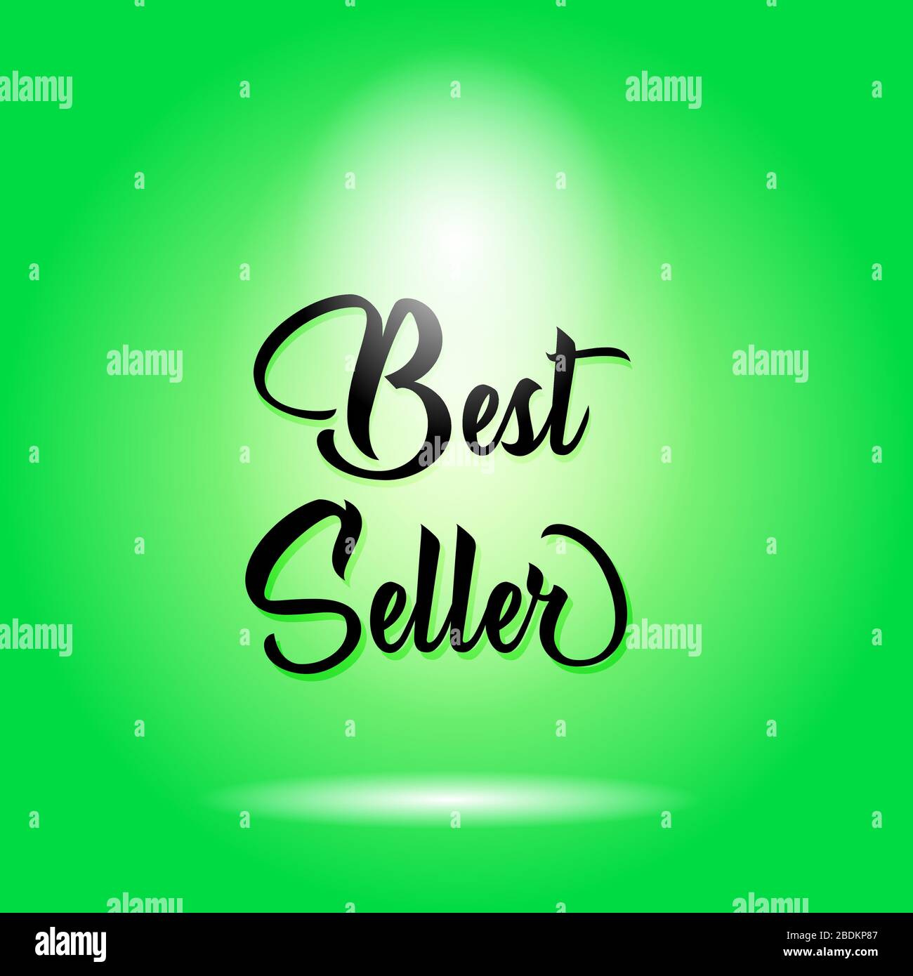 Best seller poster design isolated green background Stock Vector Image ...