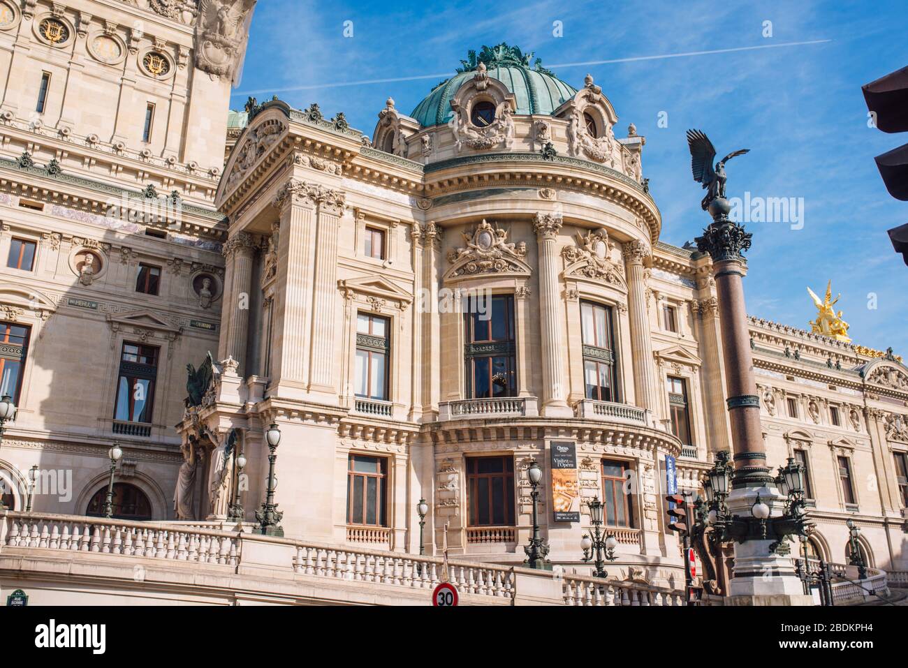 Facade of The Opera or Palace Garnier. Paris, France on a Sunny day ...