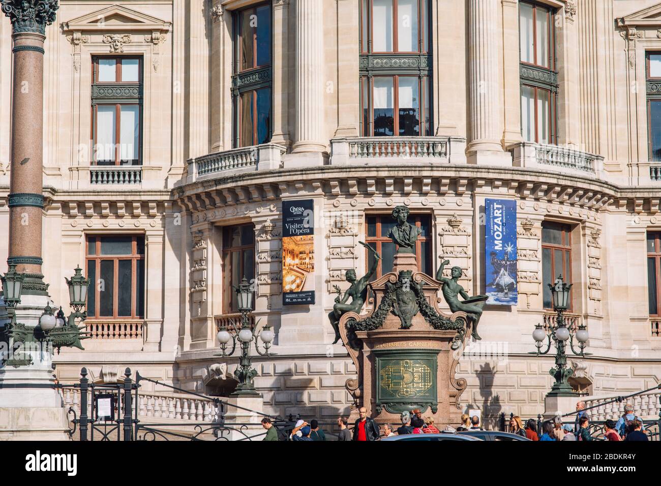 Facade of The Opera or Palace Garnier. Paris, France on a Sunny day ...
