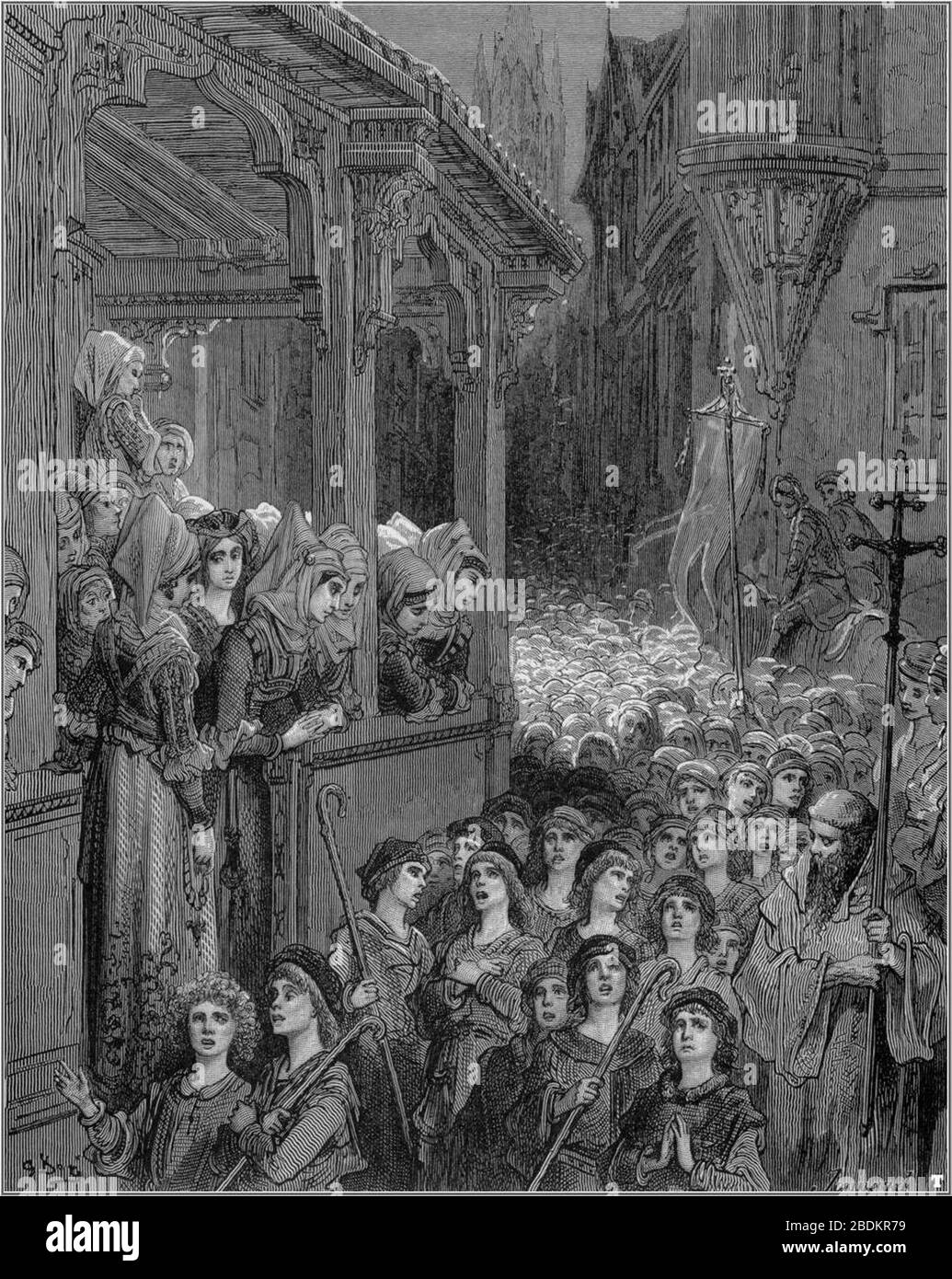 Gustave dore crusades the childrens crusade Stock Photo - Alamy