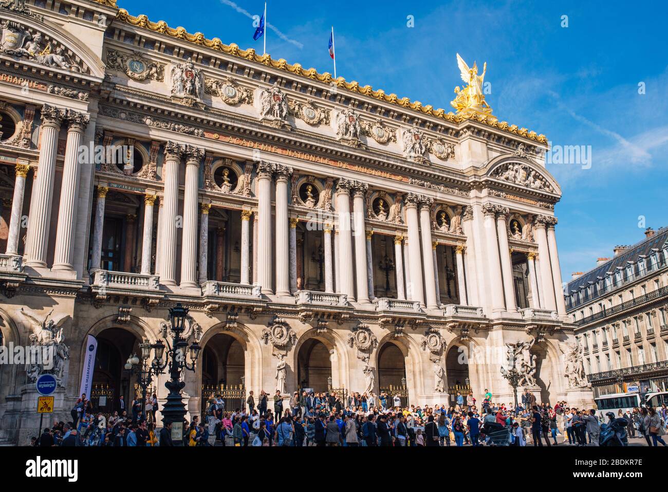 Facade of The Opera or Palace Garnier. Paris, France on a Sunny day ...