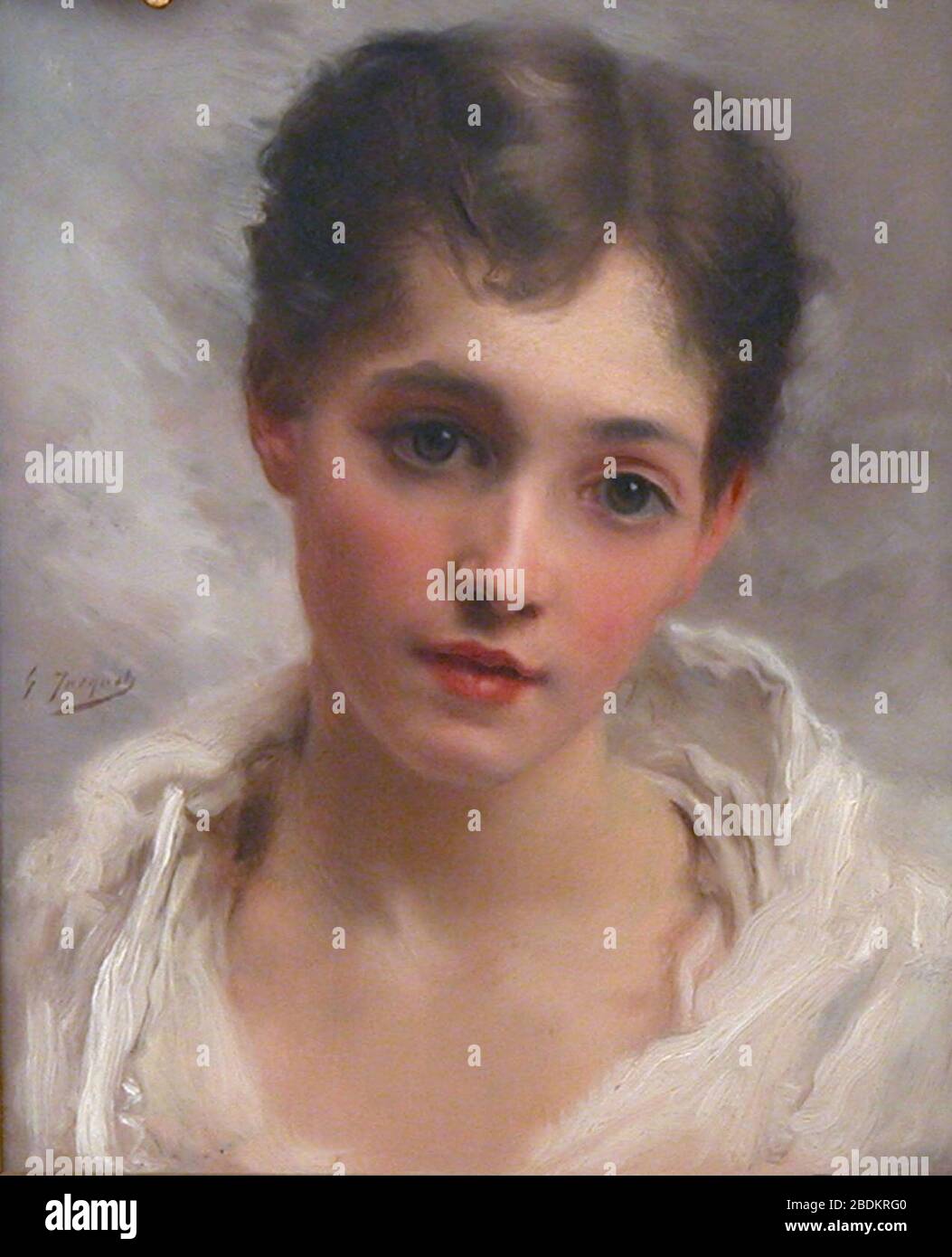 Gustave Jean Jacquet - A Pretty Maid Stock Photo - Alamy