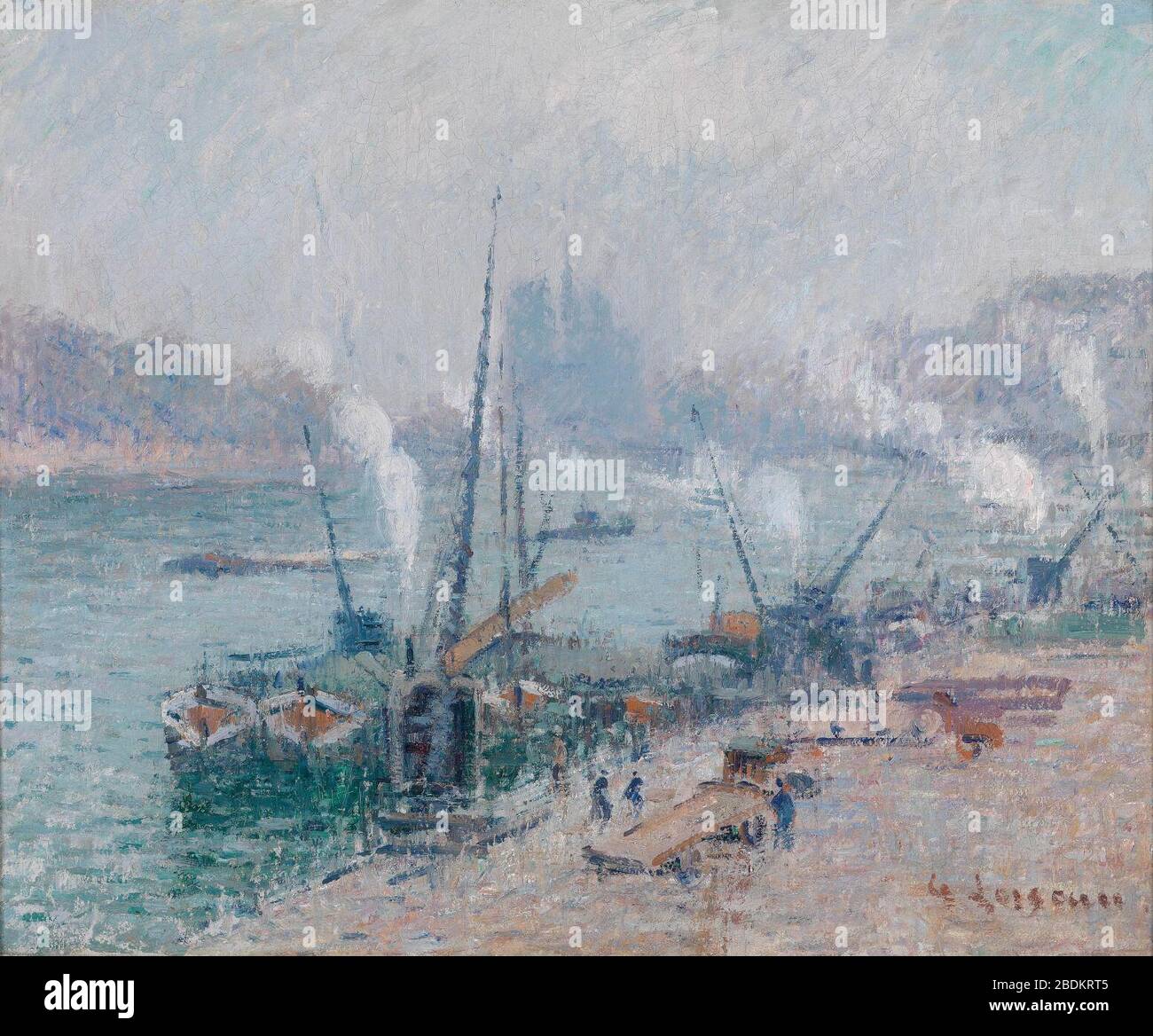 Gustave Loiseau, Paris, Le Port Henri IV, 1921 Stock Photo - Alamy
