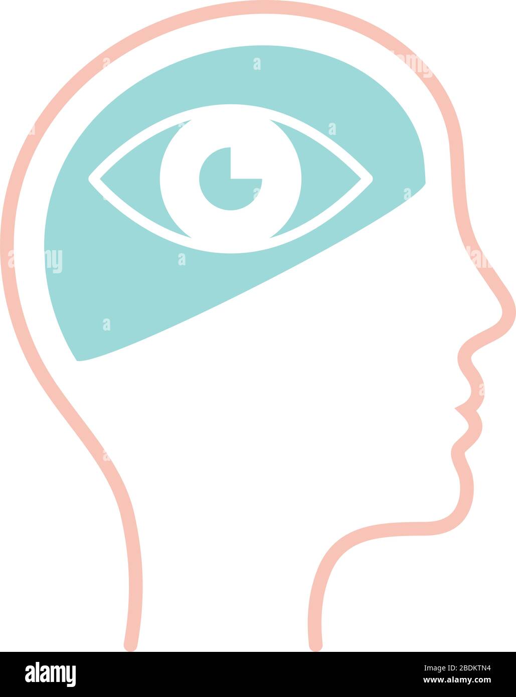 eye inside human head line style icon vector design Stock Vector Image ...