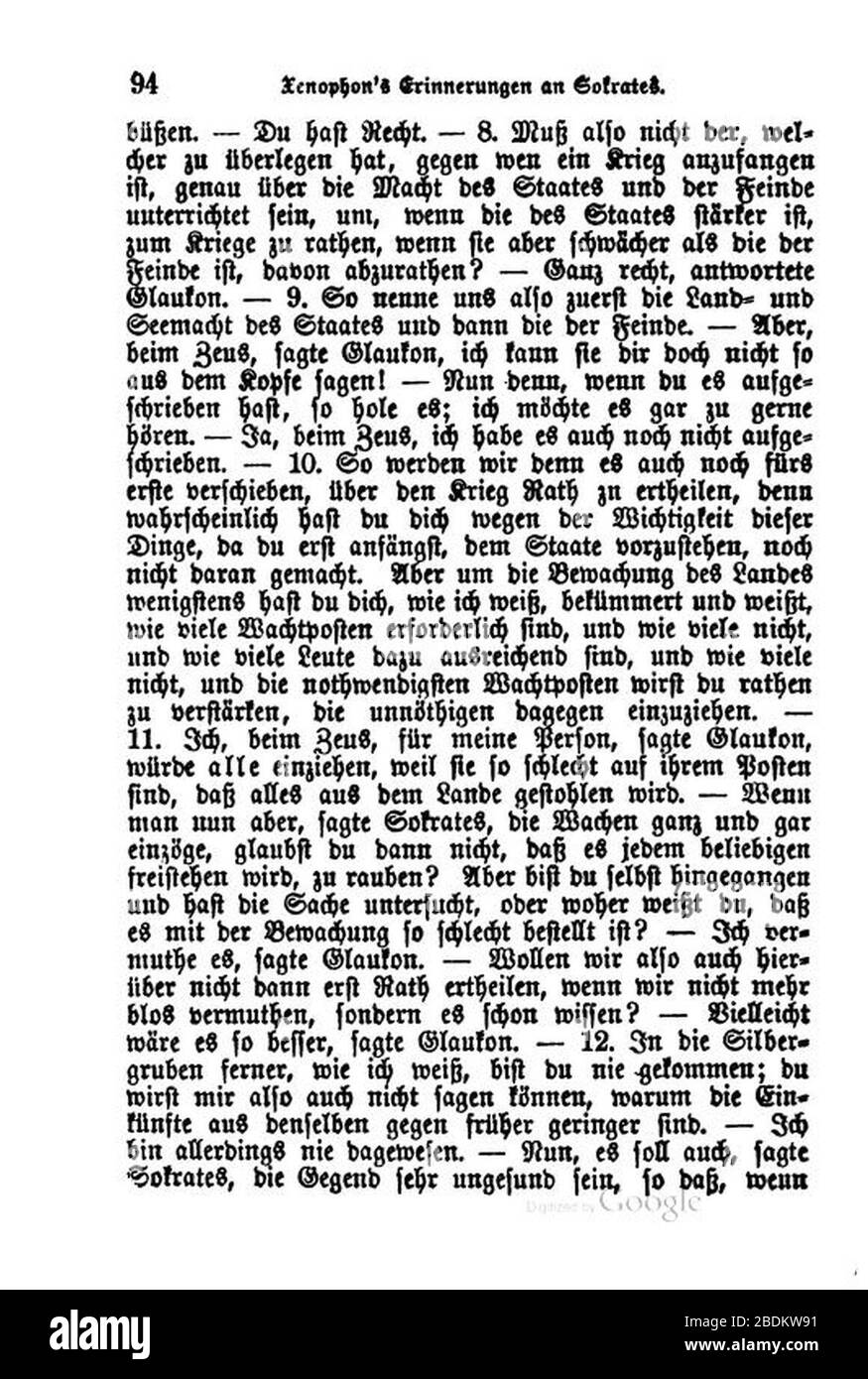 Güthling Xenophon Erinnerungen 094 Stock Photo - Alamy