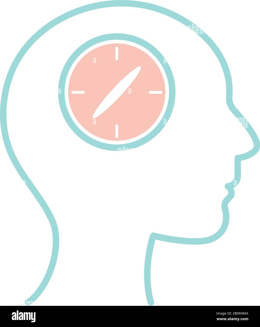 Head clock inside icon hi-res stock photography and images - Alamy