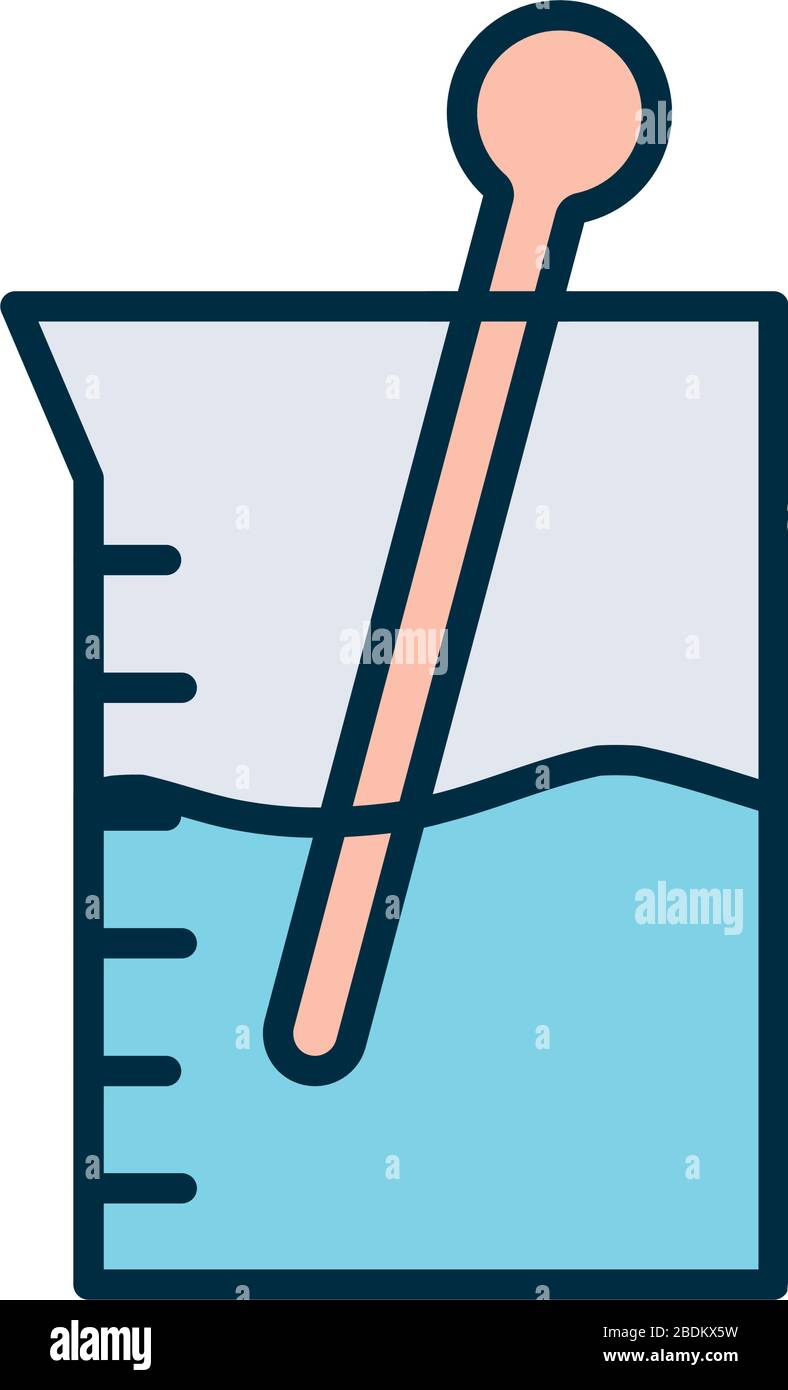 Science jar with water line and fill style icon vector design Stock ...