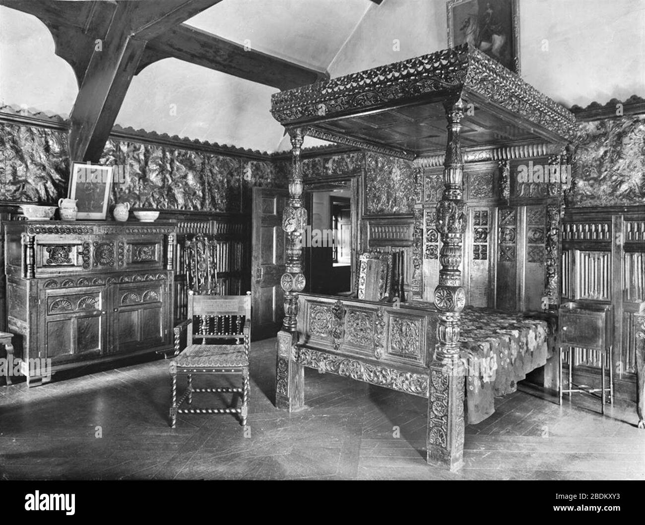 State bedroom Black and White Stock Photos & Images - Alamy