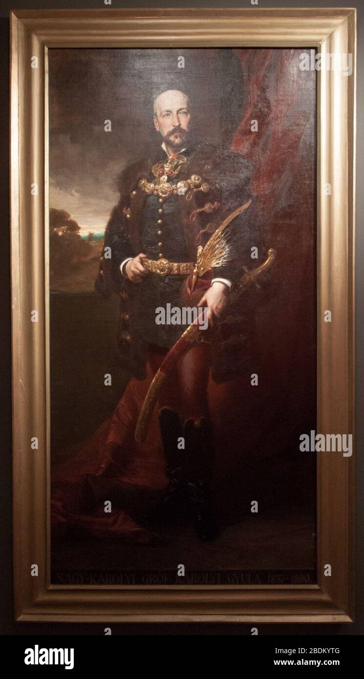 Gyula Benczúr - Portrait of Count Gyula Károlyi Stock Photo - Alamy