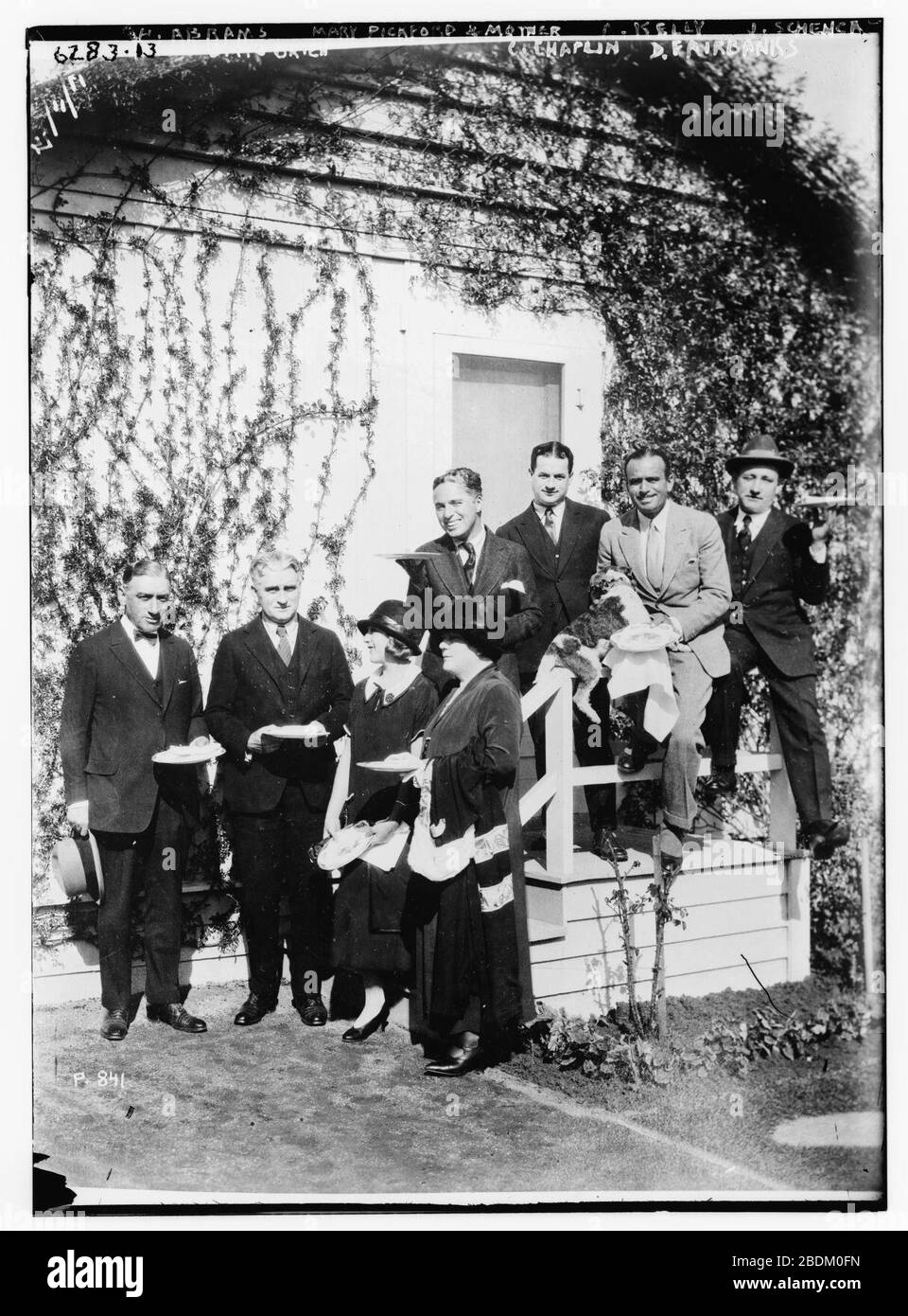 H. Abrams, Mary Pickford & mother, A. Kelly, J. Schenck etc Stock Photo ...