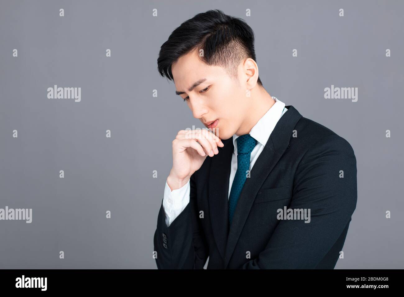 Sad confused stressed young hi-res stock photography and images - Alamy