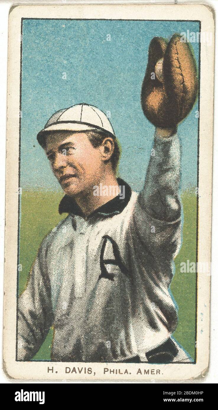 H. Davis, Philadelphia Athletics, baseball card portrait Stock Photo - Alamy