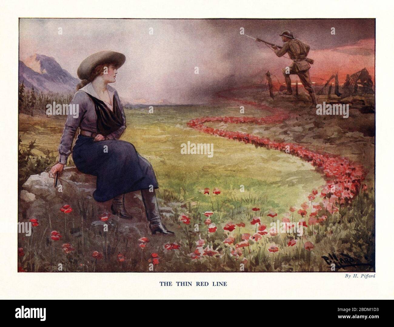 H. Piffard - The Thin Red Line - restoration Stock Photo - Alamy