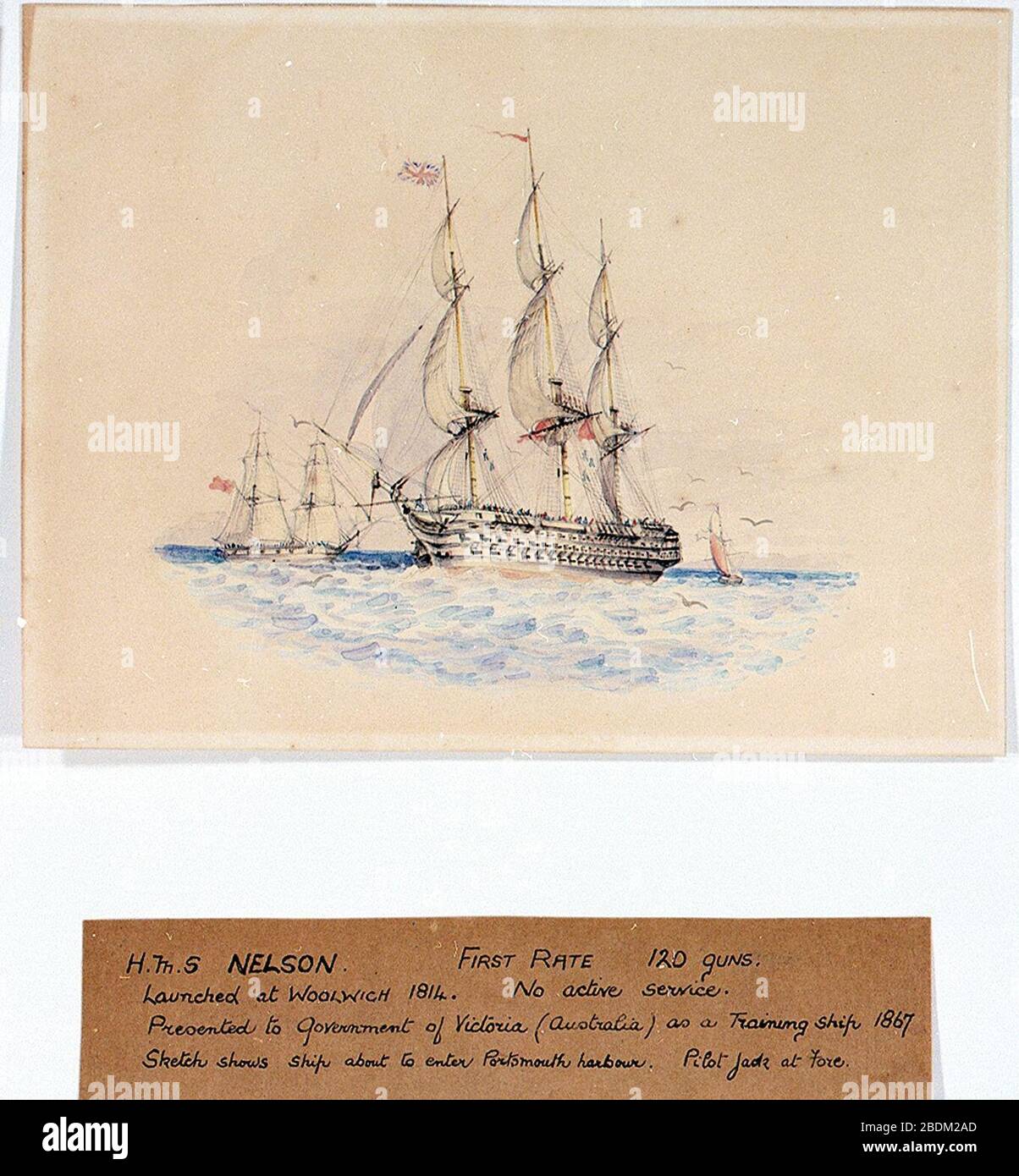 H.M.S Nelson First Rate 120 guns. Launched at Woolwich 1814. No active ...
