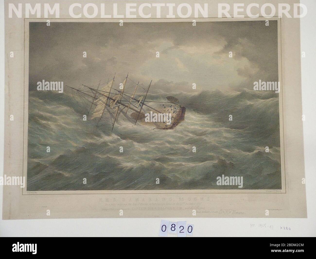 H.M.S. Samarang 26 Guns In a gale crossing the Bay of Biscay on her ...