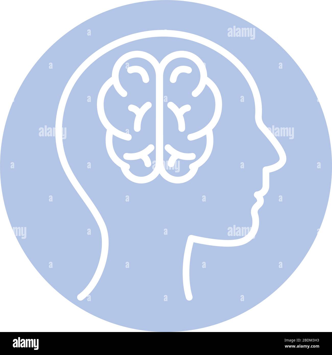 brain inside human head block style icon vector design Stock Vector ...